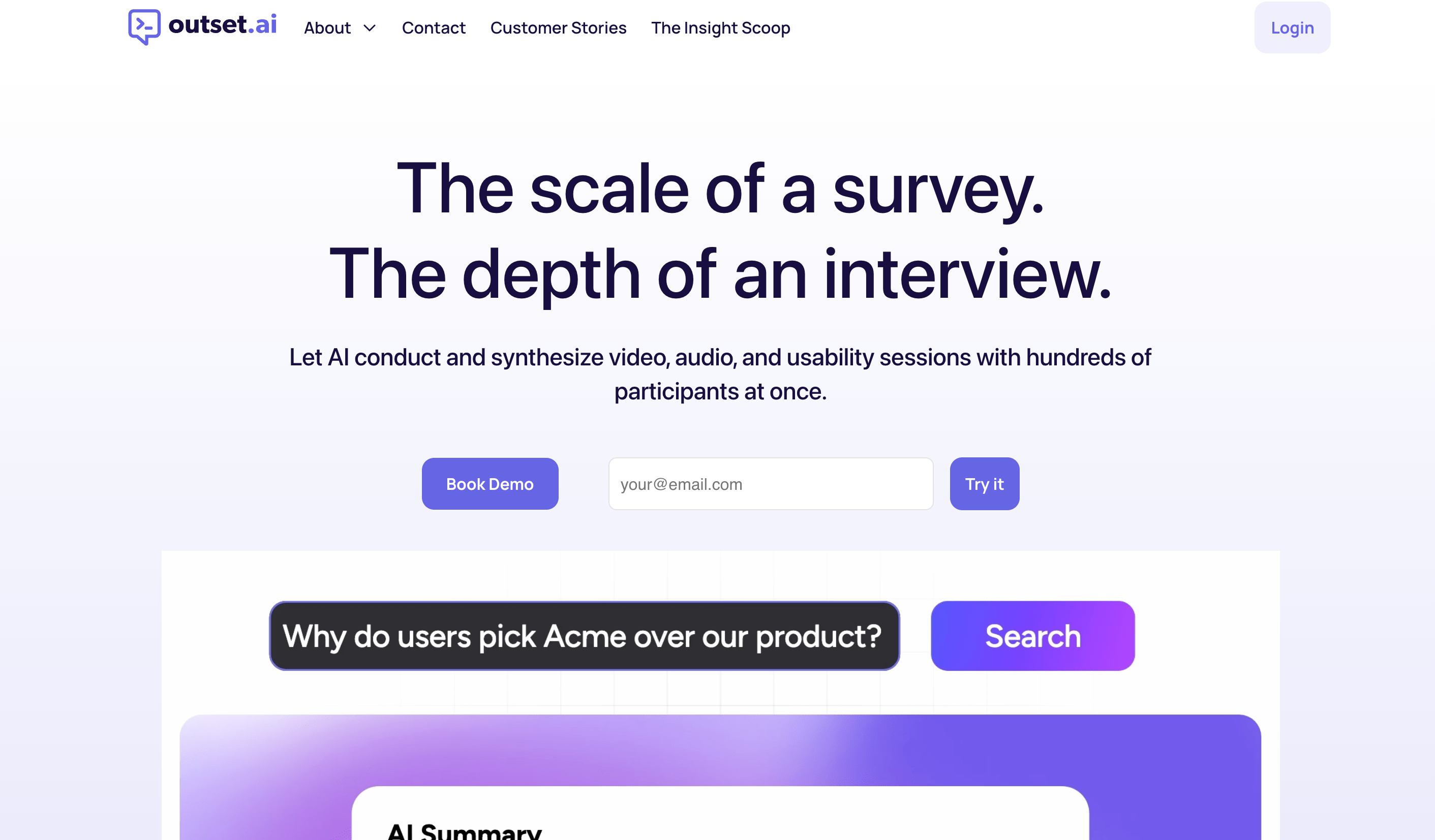 Outset - Best AI User Research Tool 2025