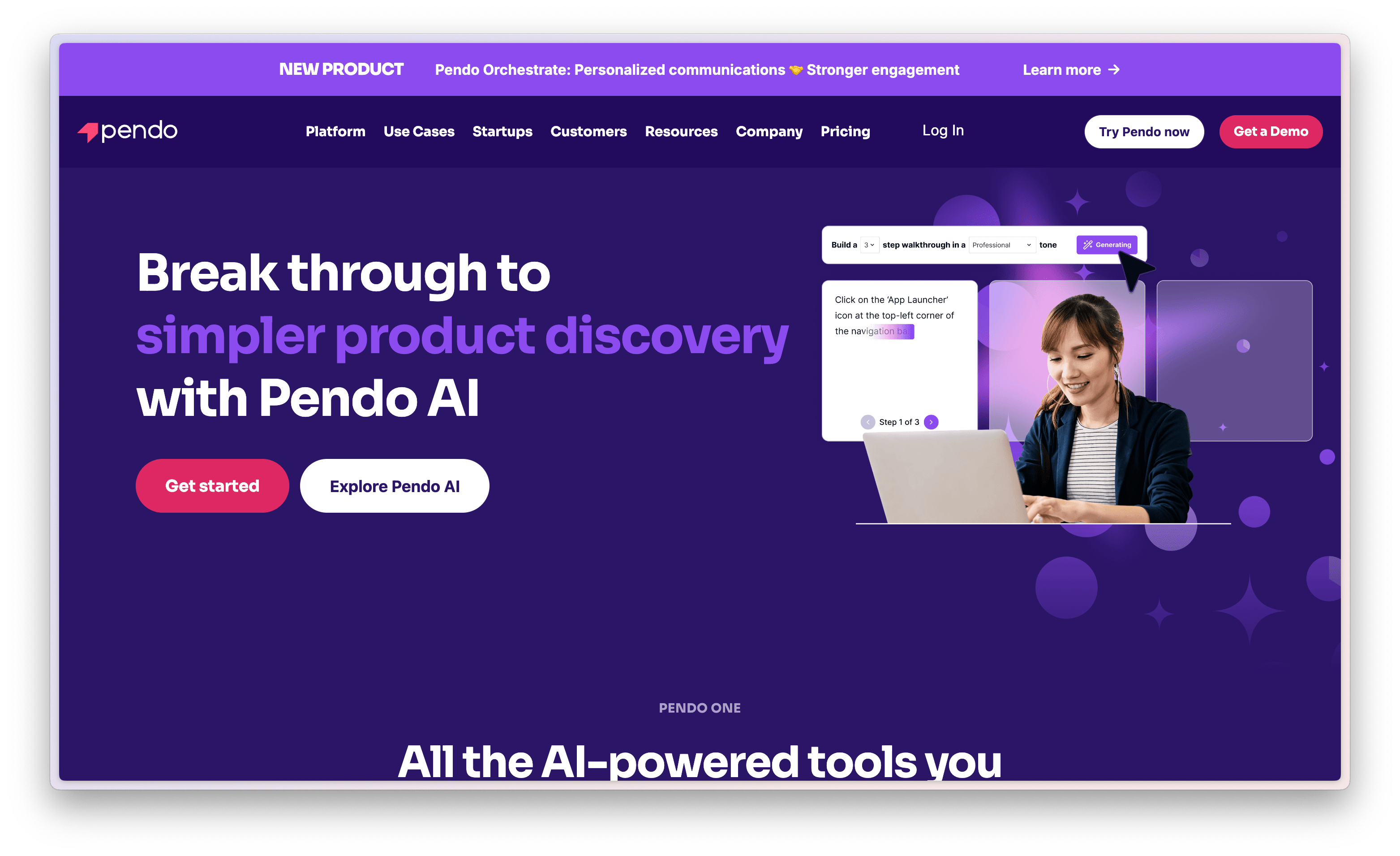 Pendo - Best AI Analytics Tool 2026