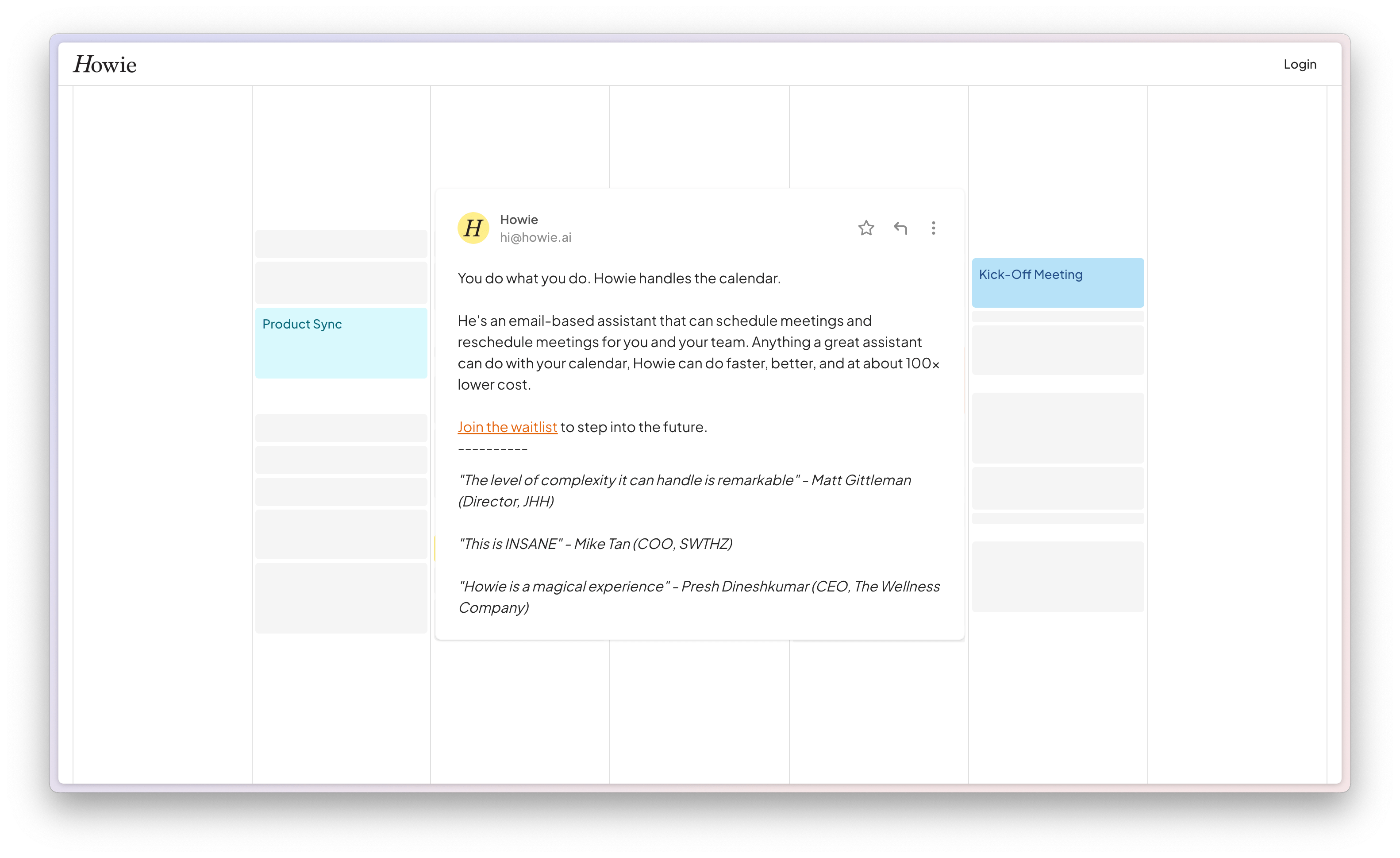 Howie.ai - Best AI Scheduling Tools 2025